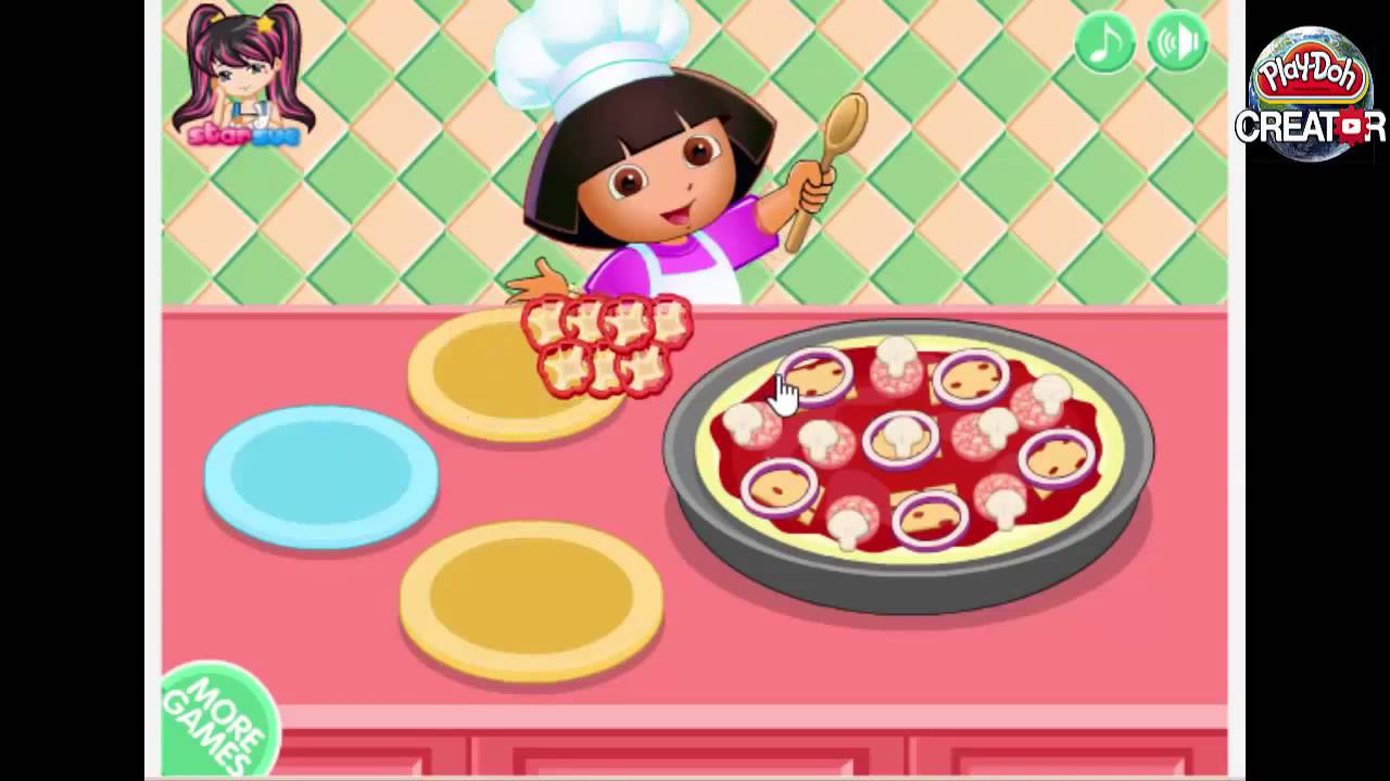ᴴᴰ ♥♥♥ Dora the Explorer Game episode Dora's Cooking Club Pizza Cooking ...