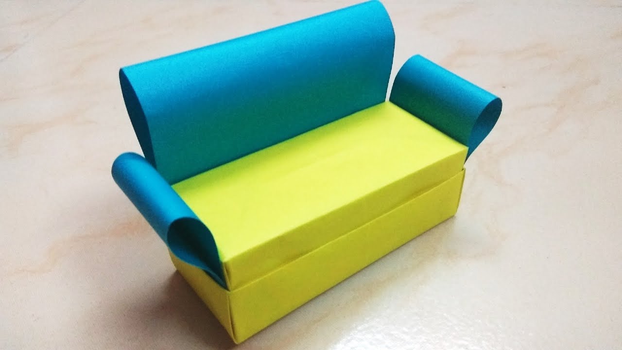 Simple and Easy Paper Sofa | Colorful Paper Sofa | Paper Crafts # ...