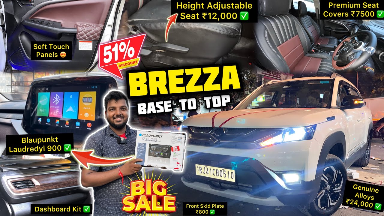 2024 Brezza Base To Top Modification with Price Brezza Lxi Modified ...