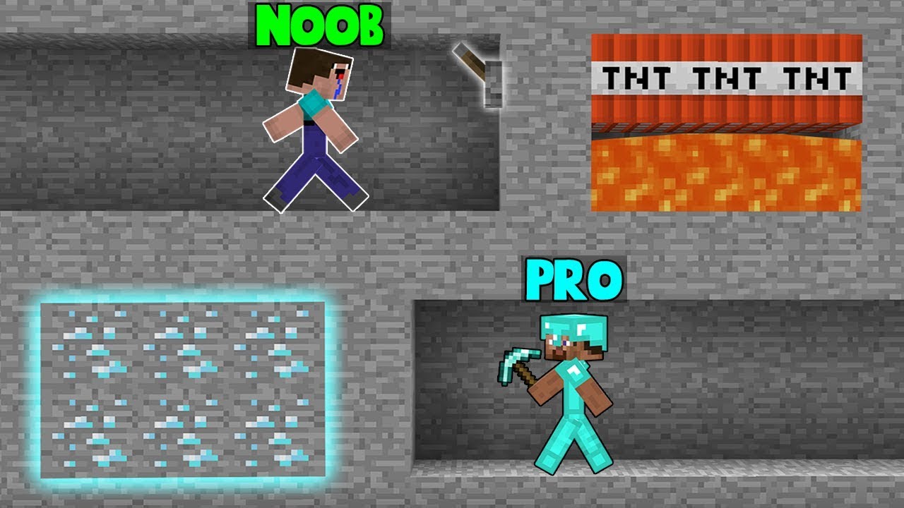 Minecraft NOOB vs PRO: IN SEARCH OF DIAMONDS CHALLENGE in Minecraft ...