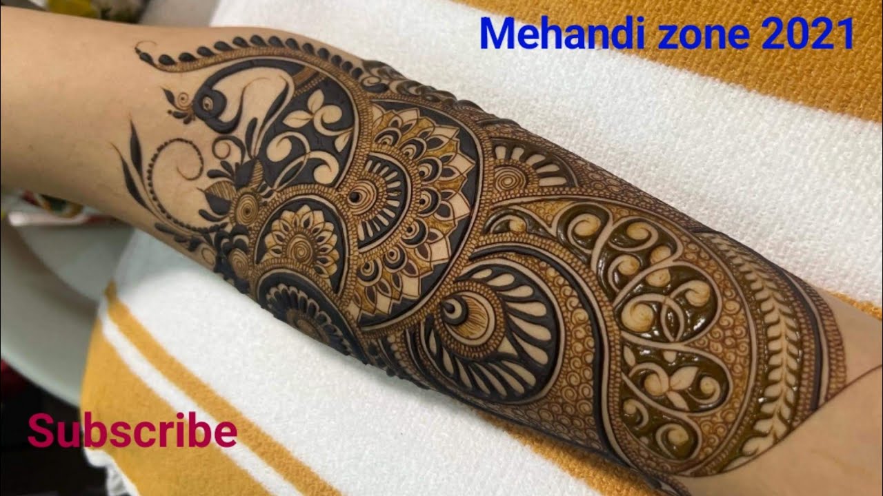 Stylish full arm Floral Mehandi tutorial||Mehndi ke designs||Bridal ...
