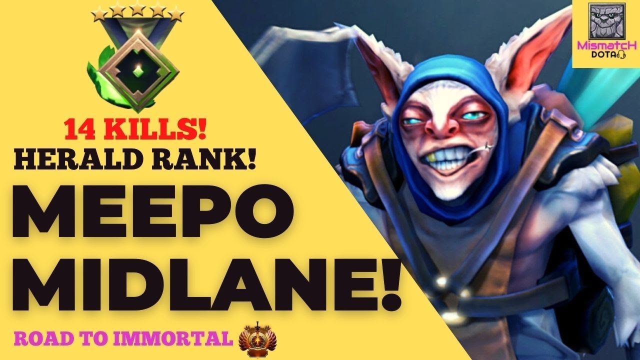 MEEPO MIDLANE DOTA 2 | 700 MMR HERALD RANK PLAYER | ROAD TO 1,000 MMR ...