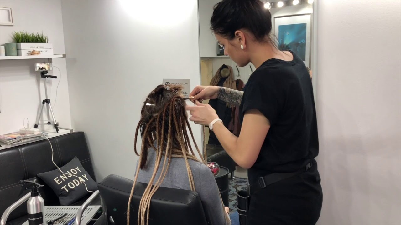 Installation DE dreads by DreadsForYou 4 - YouTube
