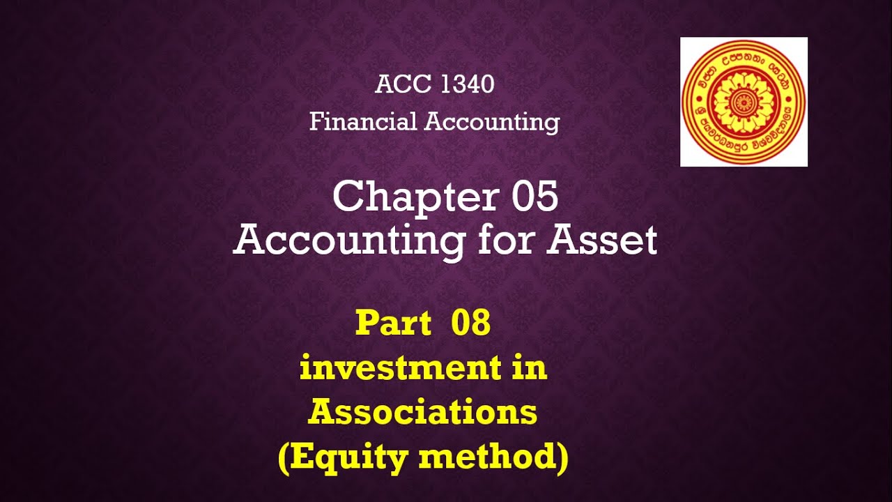 Accounting for Asset (Part 08) investment in Associations (Equity ...