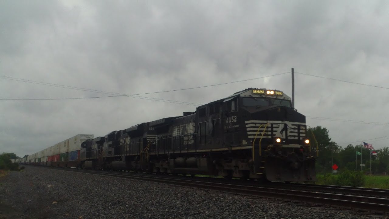 NS Intermodal Train 217 With NS Leader 4052 At Harrisburg NC On The NS ...