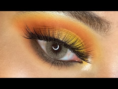 Sunset Yellow Eyelook || Soft Summer Glam Makeup Tutorial