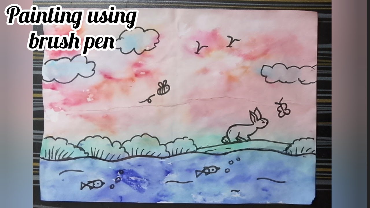 Simple Painting to do when you're bored | Water colour painting | Art ...