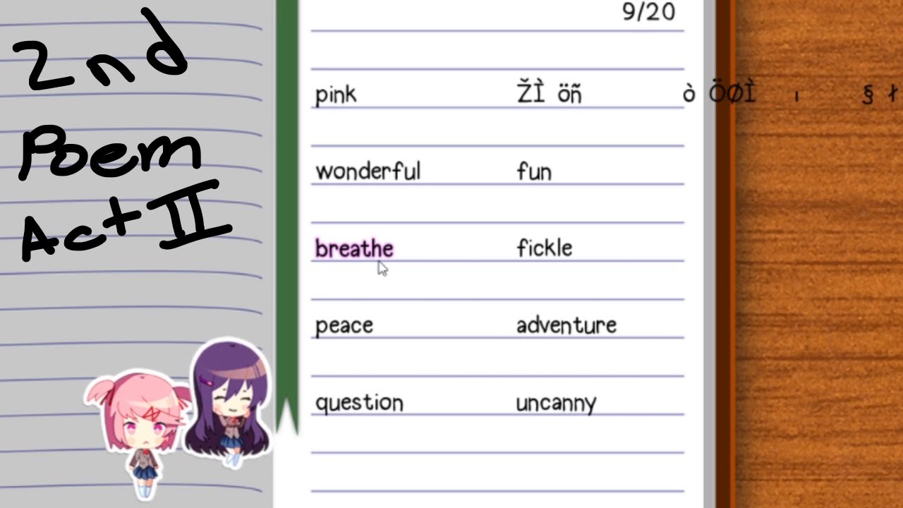 Writing 2nd Poem for Yuri (Warning) | DDLC Act II Pt. 79 - YouTube