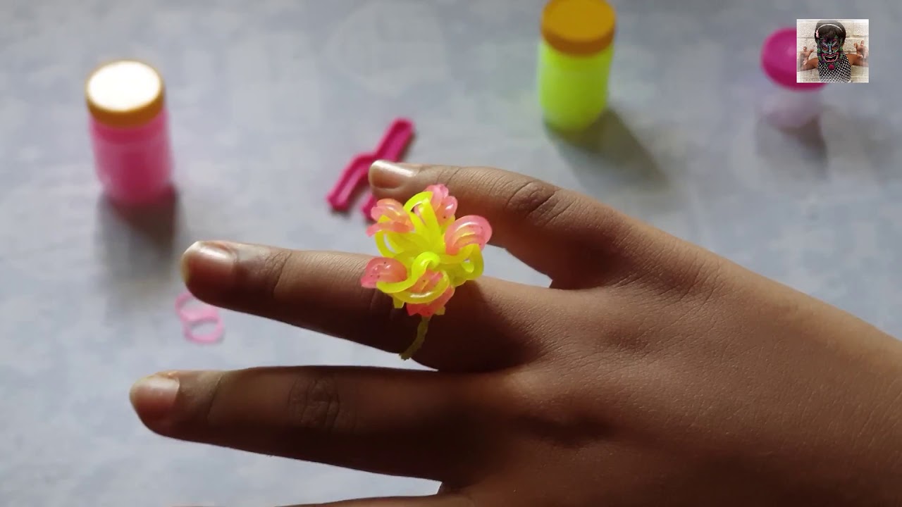 DIY Ring and Band with Loom rubberband - YouTube