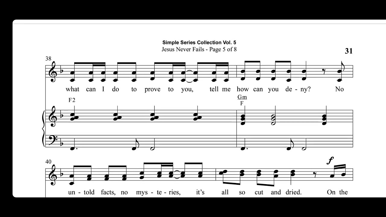 Jesus Never Fails - Words and Music by GARY DRISKELL Arranged by ...