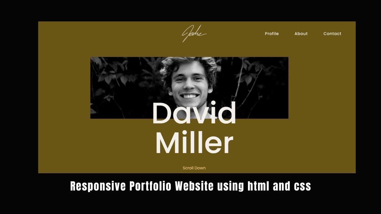 Build A Responsive Portfolio Website Using HTML & CSS - YouTube