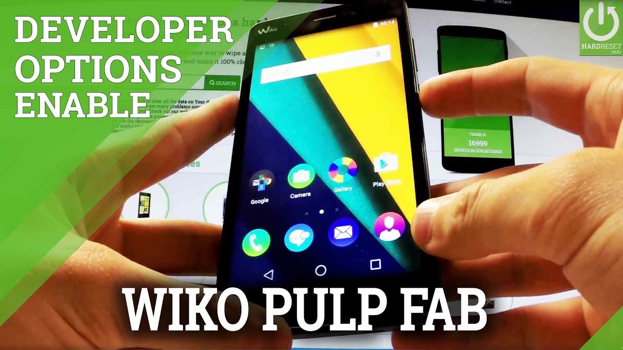 WIKO Pulp FAB - DEVELOPER OPTIONS / ENABLE USB DEBUGGING - YouTube