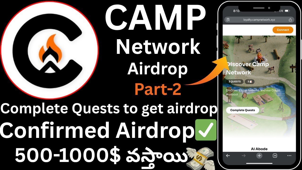 Camp Network Airdrop || Complete guide on completion of all camp quests ...