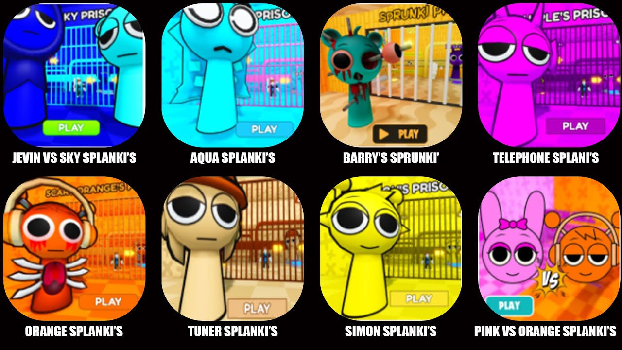 ROBLOX, JEVIN VS SKY SPLANKI'S, AQUA SPLANKI'S, BARRY'S SPRUNKI ...