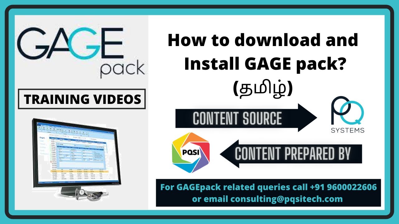 GAGEpack training videos - How to download and Install for GAGEpack ...