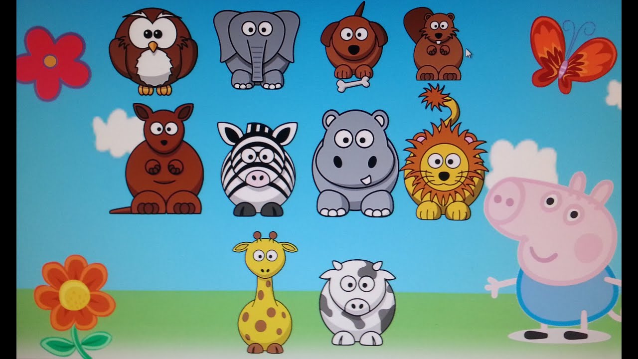 LEARN ANIMALS WITH PEPPA PIG - YouTube