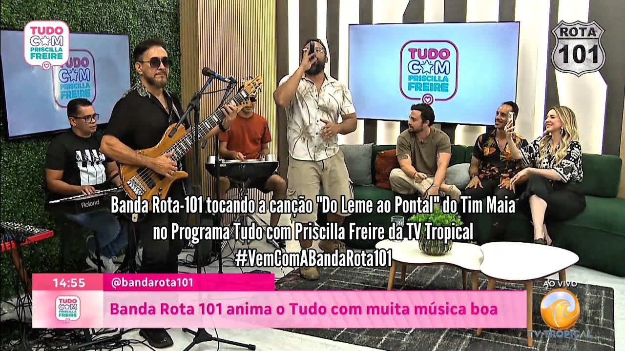 Banda Rota-101 tocando a canção "Do Leme ao Pontal" do Tim Maia na TV ...