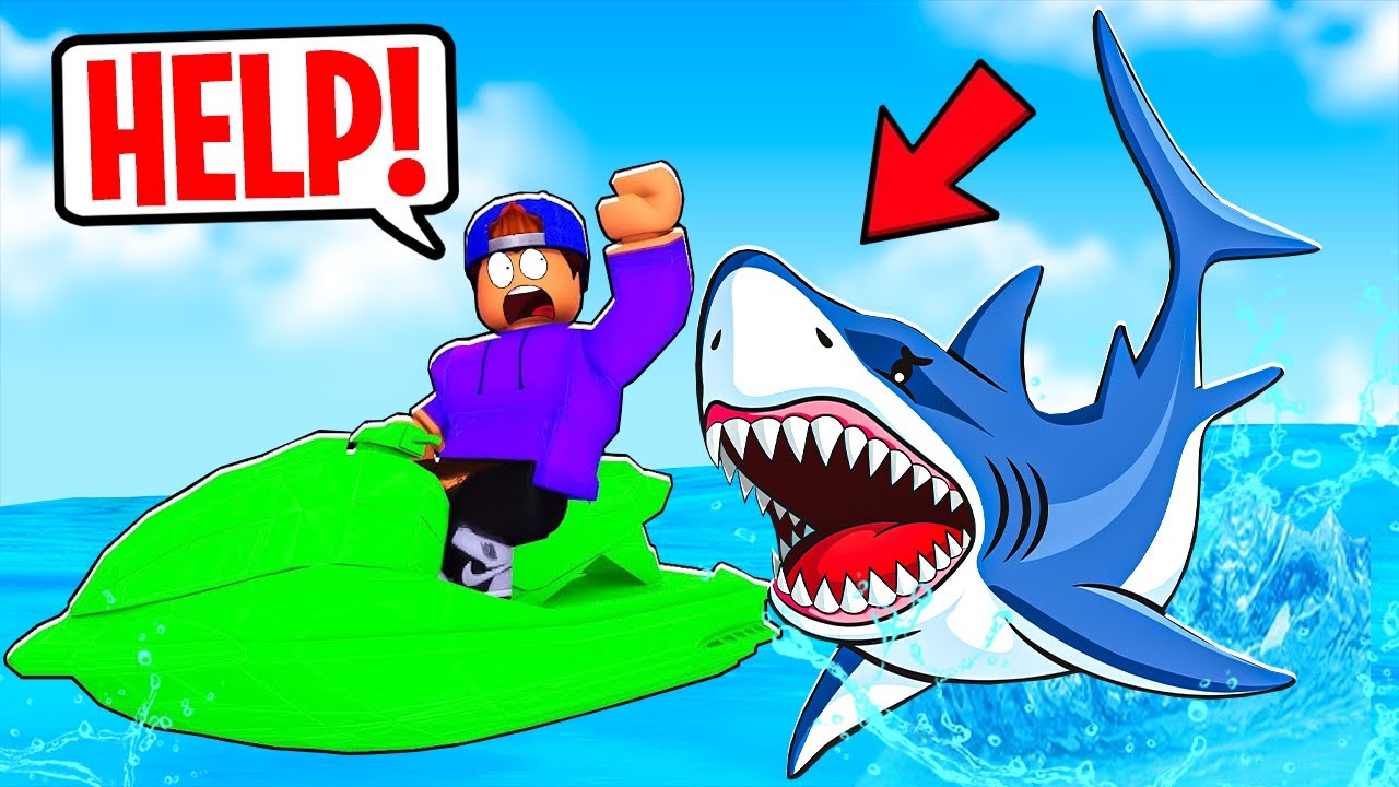 ROBLOX SURVIVE THE DEADLY SHARK! - YouTube