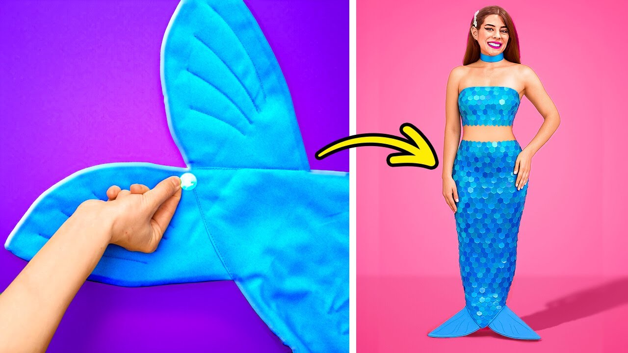HOW TO BECOME A MERMAID Easy Craft Ideas With Paper 📦 How to Make a ...