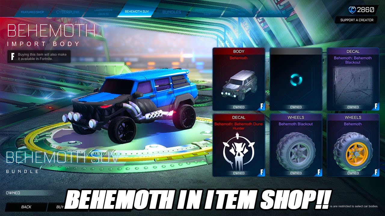 Behemoth In The Rocket League Item Shop!!! & *NEW* Decal!! - Rocket ...