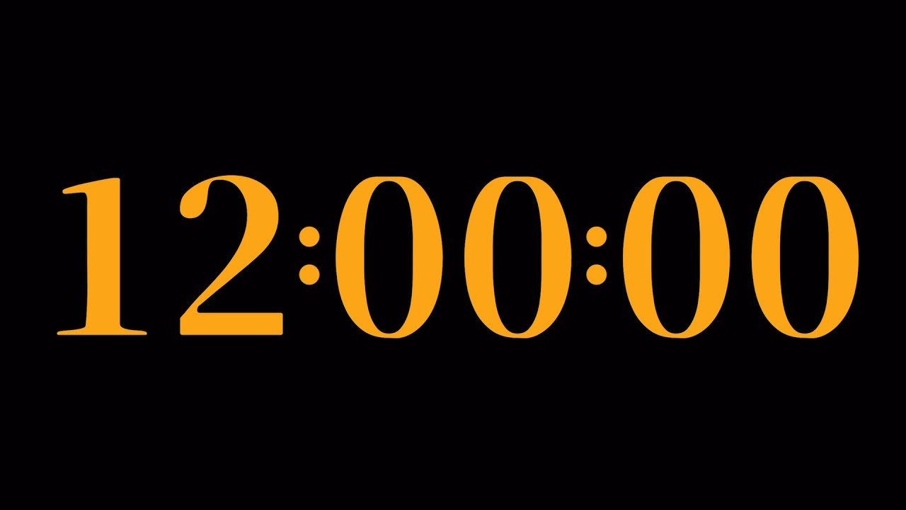 12 hours countdown timing|timing and countdown - YouTube