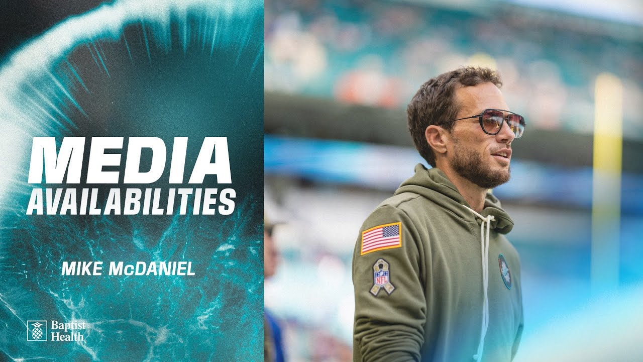 Coach Mike McDaniel meets with the media | Miami Dolphins - YouTube