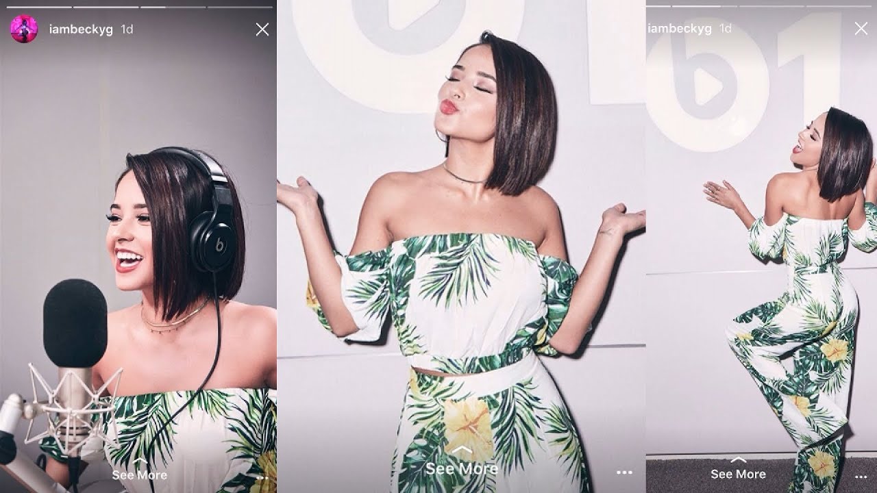 Becky G's Instagram Story - August 2nd 2017 - YouTube