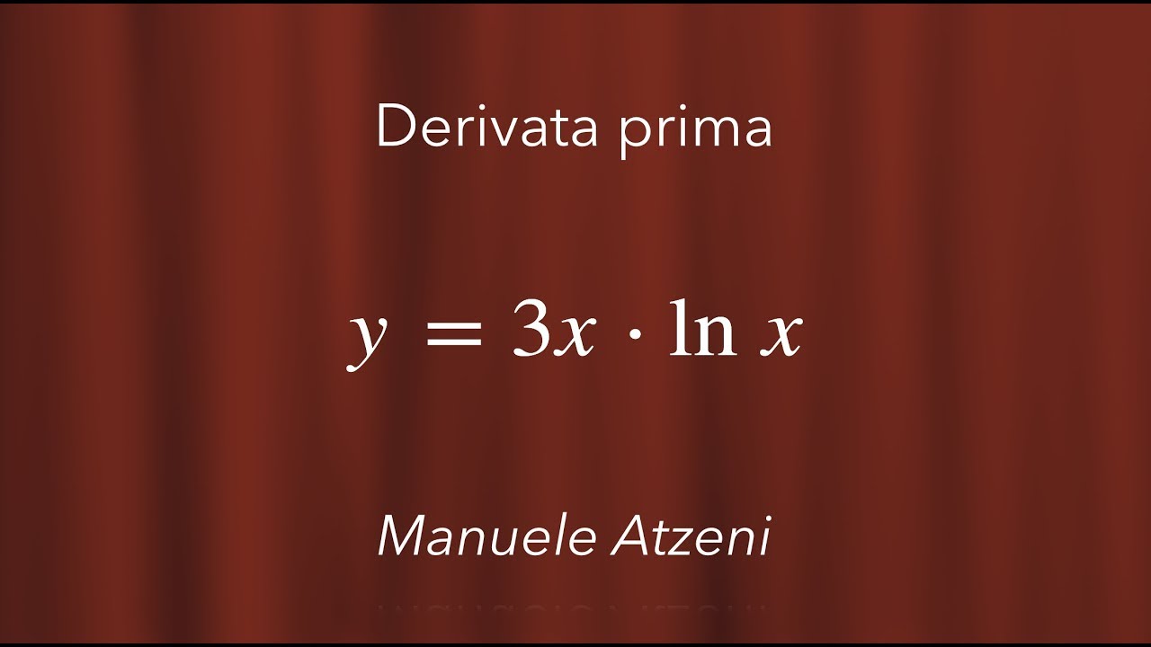 Esercizio 1: Derivata prima di funzione composta (logaritmica) - YouTube