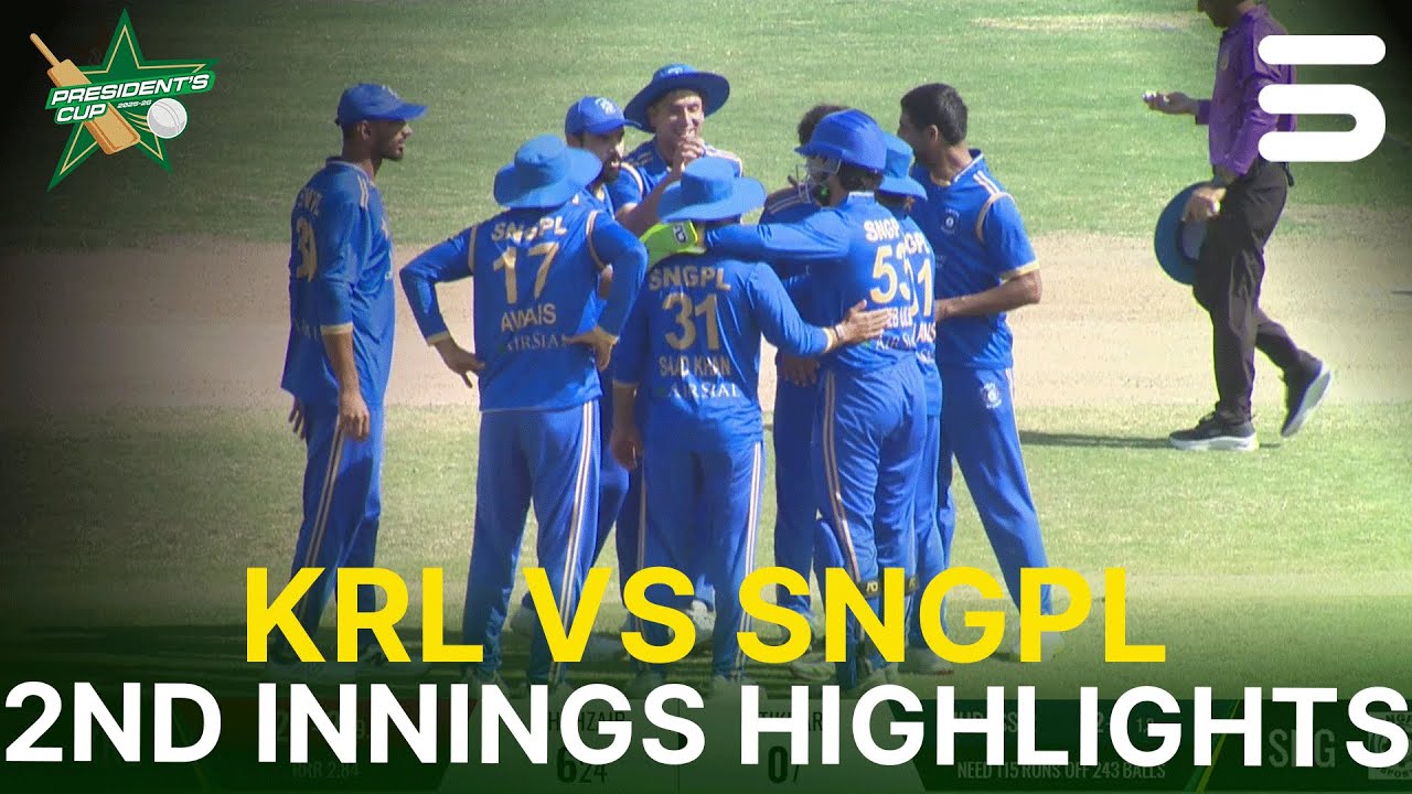 2nd Innings Highlights | KRL vs SNGPL | President's Cup Grade-I 2025-26 ...