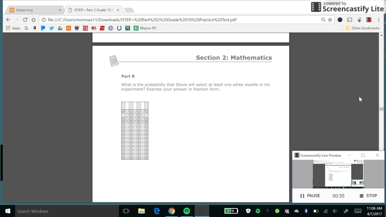 ISTEP+ Grade 10 Math Practice 2 Grid Response - YouTube