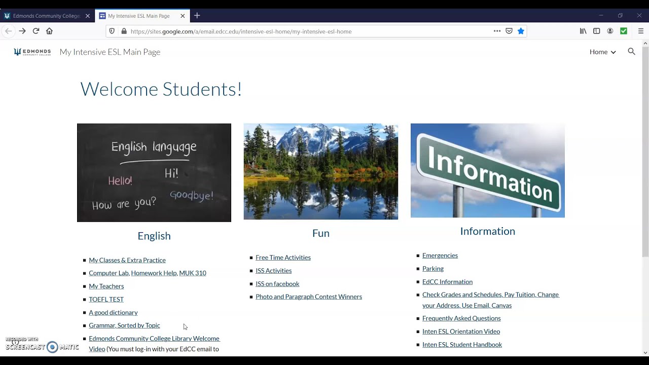 Inten Website, Classes and Reading - YouTube