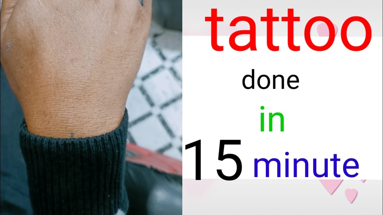 tattoo done in 15 minute - YouTube