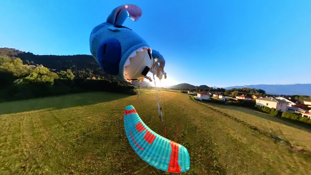 Sunrise RAW Speedflying/ LINE 13 (Grund Loop landing 😱) // Microphone inside the glider - YouTube