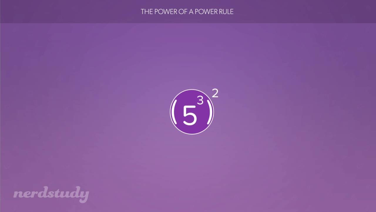 Power of a Power Rule (Exponents) - YouTube