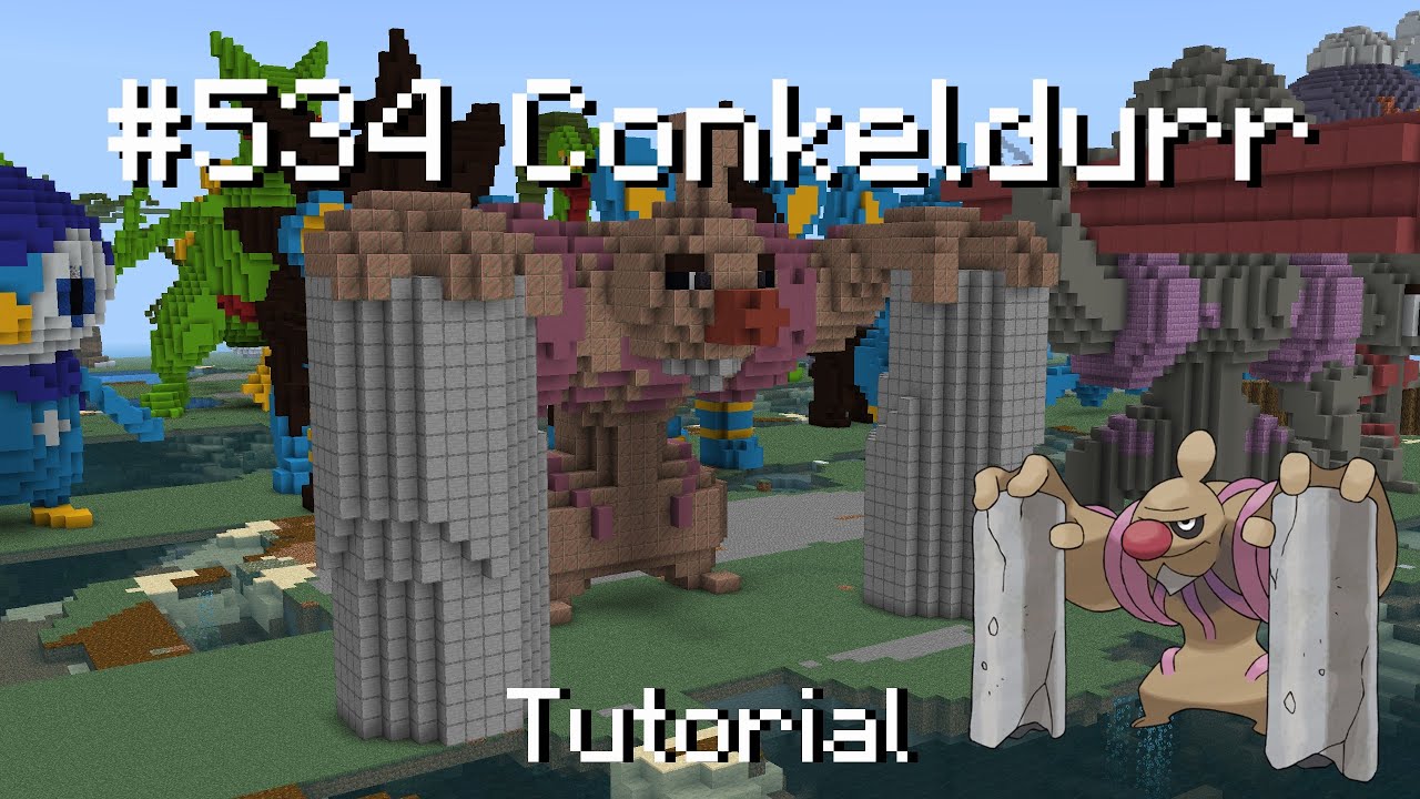 How to build a Pokémon Conkeldurr statue in Minecraft (Tutorial) - YouTube