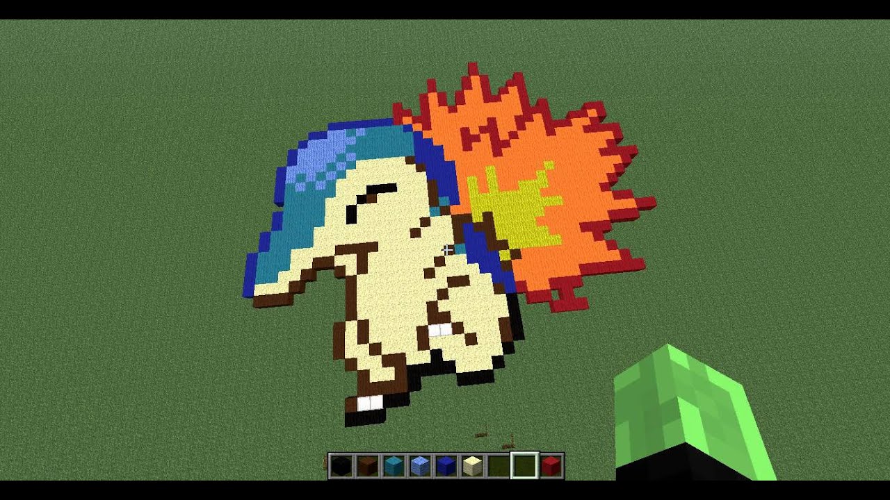 Minecraft Pixel Arts - Cyndaquil - YouTube
