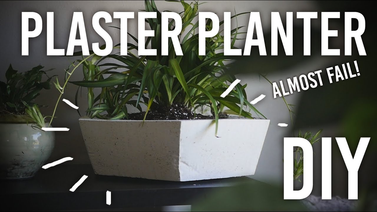 How to Make a Plaster Planter - DIY Almost Fail - YouTube