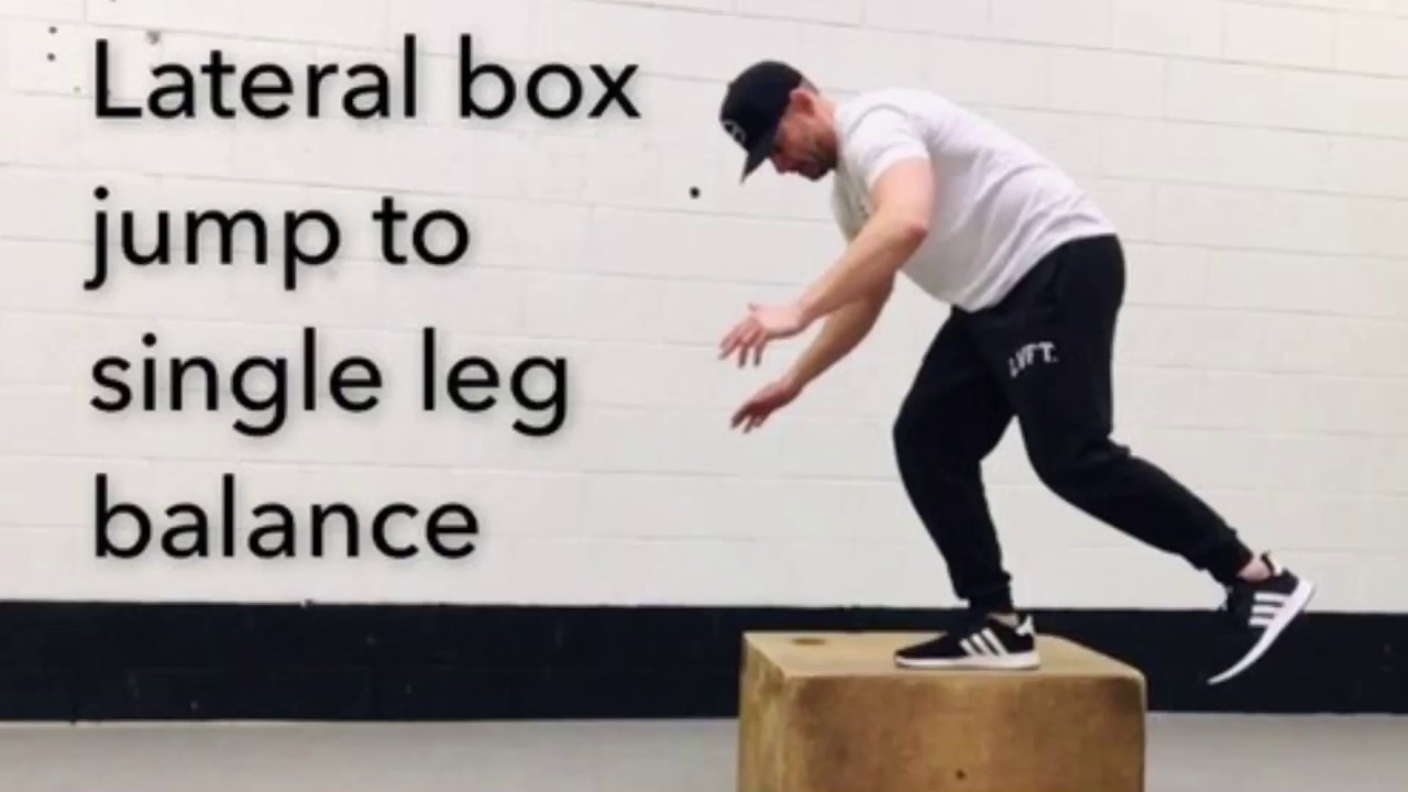 Lateral box jump to single leg balance. Solid dynamic stability ...