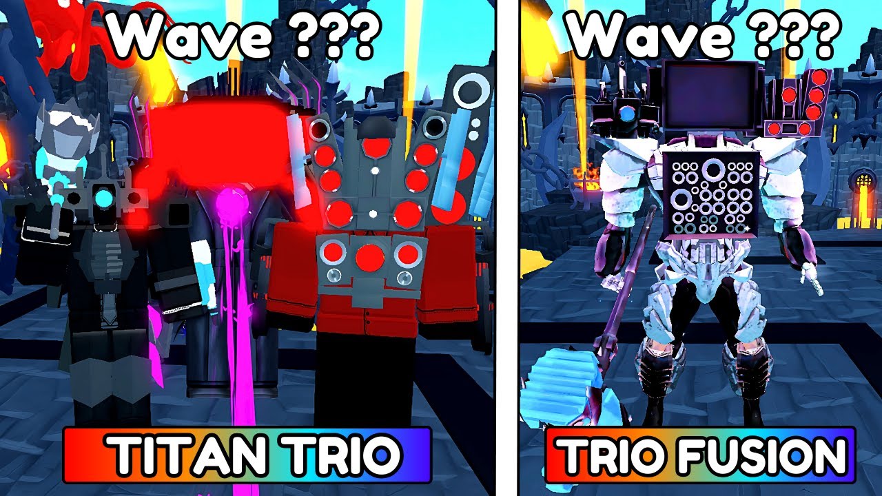 TITAN TRIO vs TITAN TRIO FUSION in Toilet Tower Defense - YouTube