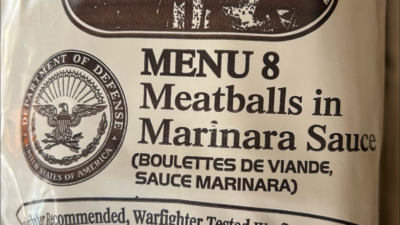 US Military MRE Meatball menu number eight. Part 1. - YouTube
