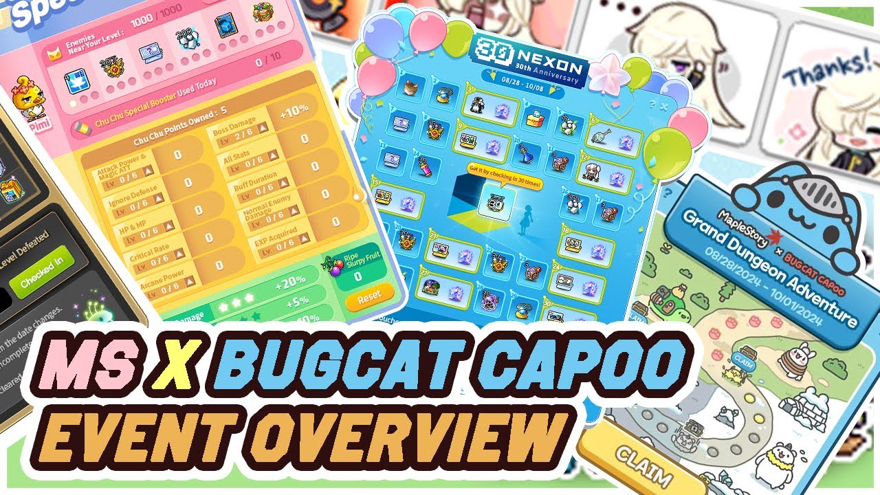 MapleStory X BUGCAT CAPOO Update | 2024 MapleStory Event Guide - YouTube