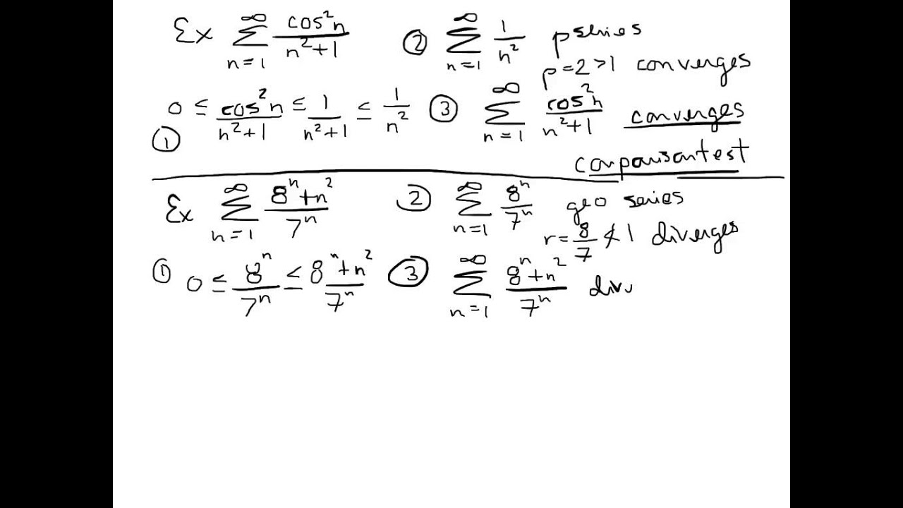 Comparison, Limit Comp, Integral Test - YouTube