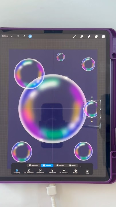 How to make soap bubbles with procreate - YouTube