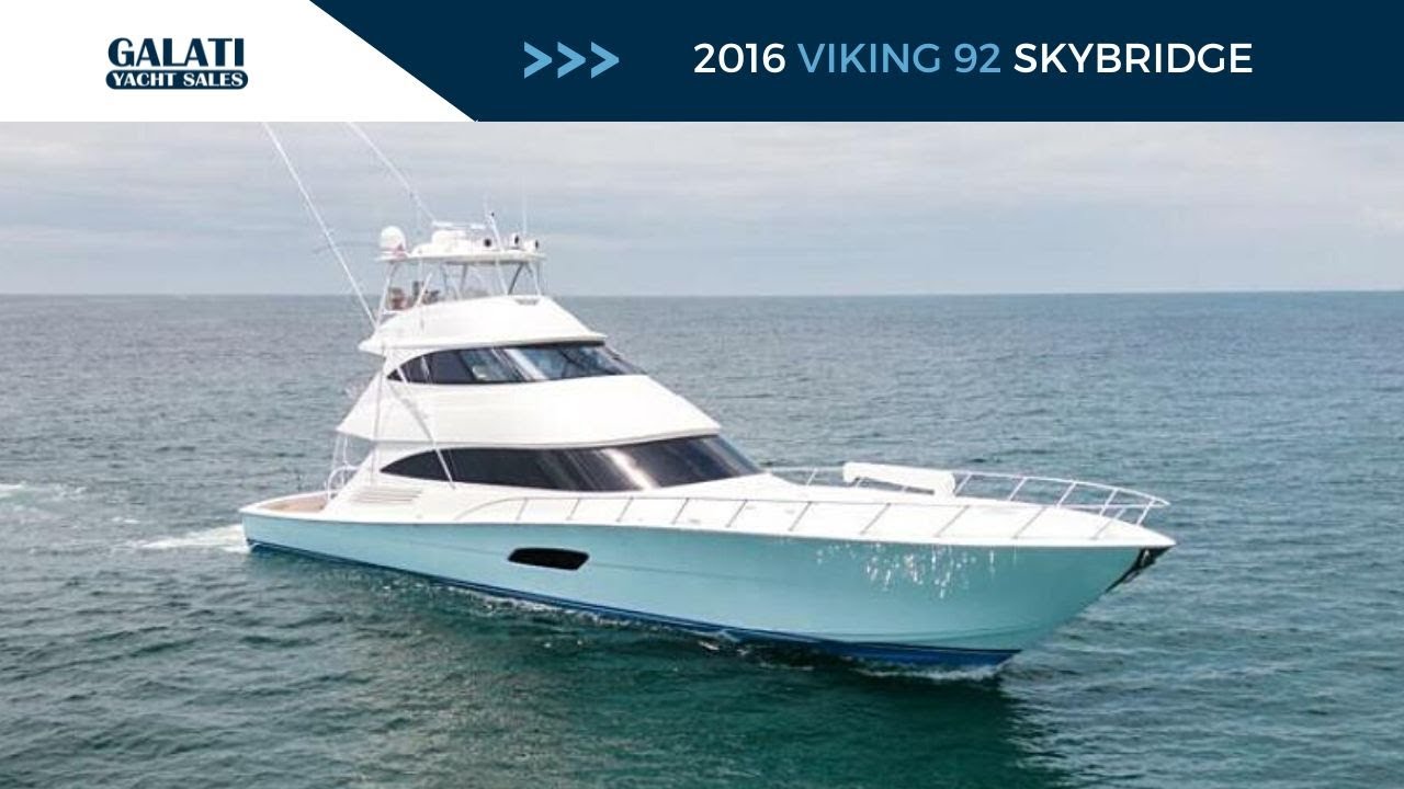 SOLD -2016 Viking 92 Skybridge "WORK OF ART" - YouTube