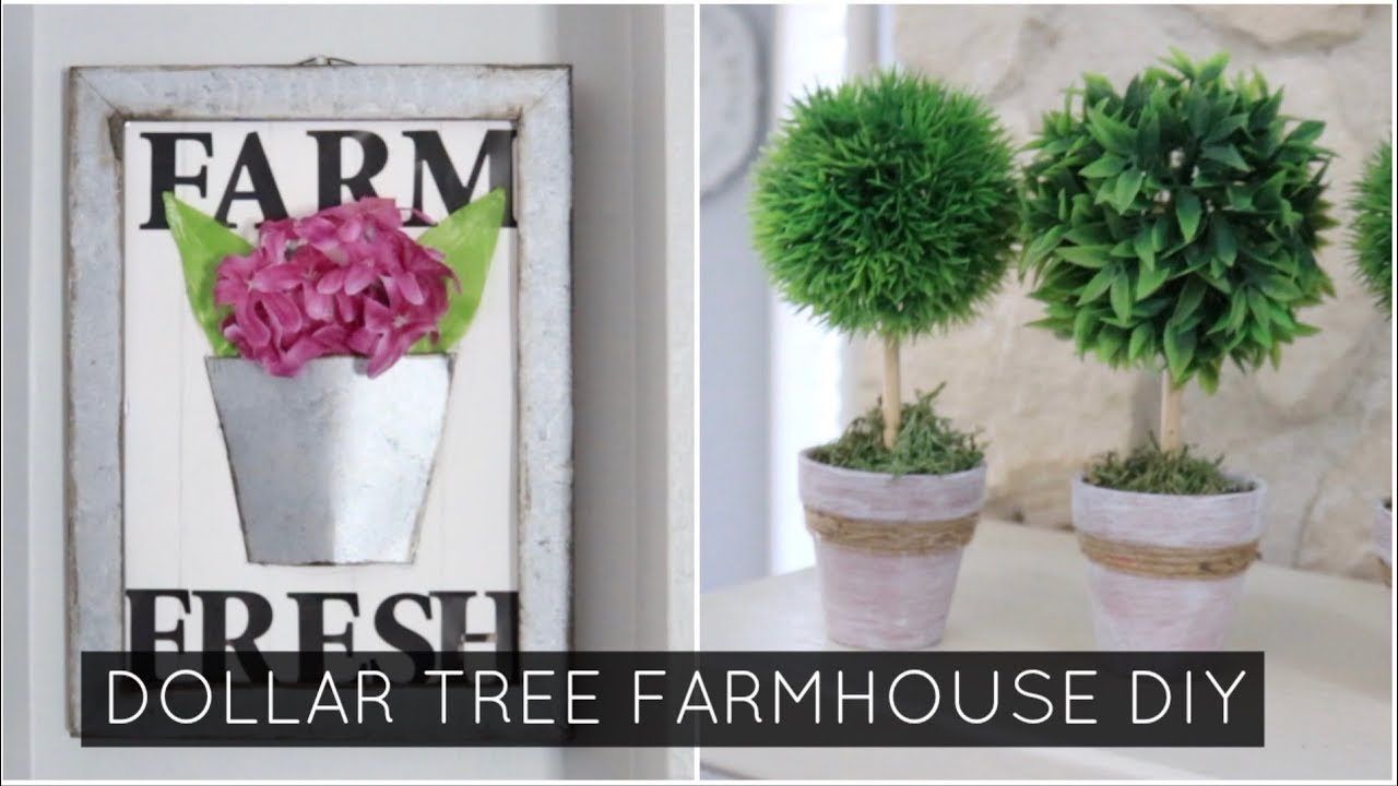 DIY FARMHOUSE SPRING DECOR// DOLLAR TREE DIY'S - YouTube