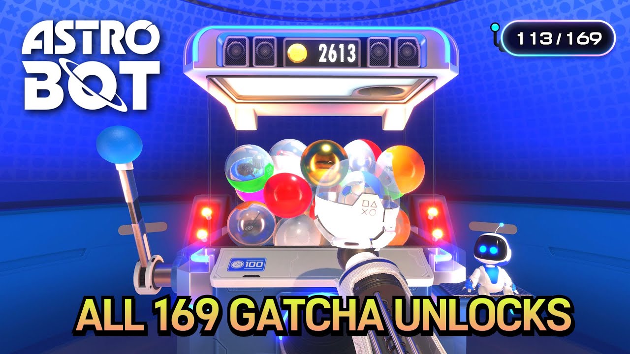 아스트로봇 - 모든 가챠 169개 뽑기 모음 (All 169 Gatcha Prizes Unlocks) [PS5 4K] - YouTube