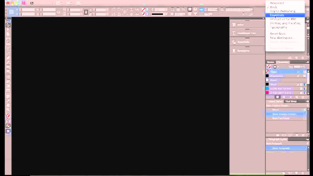 Setting up your workspace/enviroment - InDesign CC Tutorial [1/20 ...