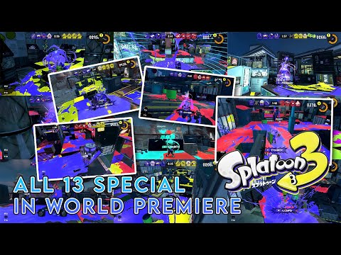 [Splatoon 3] All 13 special in world premiere gameplay Nintendo OLED ...