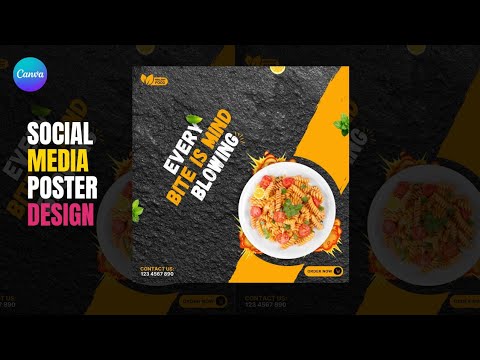 Easy & Eye-catching Food Poster Design In Canva | Day 26 - YouTube