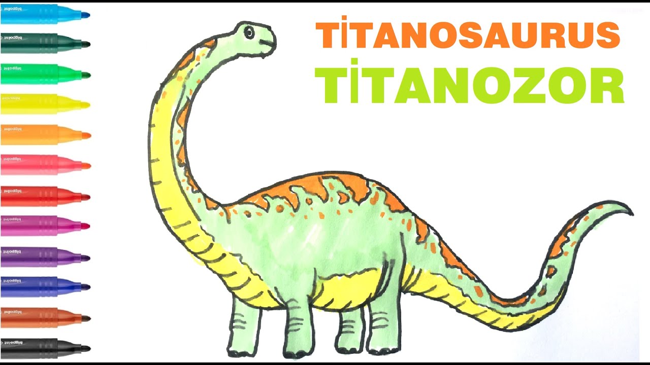 Easy Drawing Dinasour Titanosaurus I Kolay Titanozor Çizimi I En Büyük ...